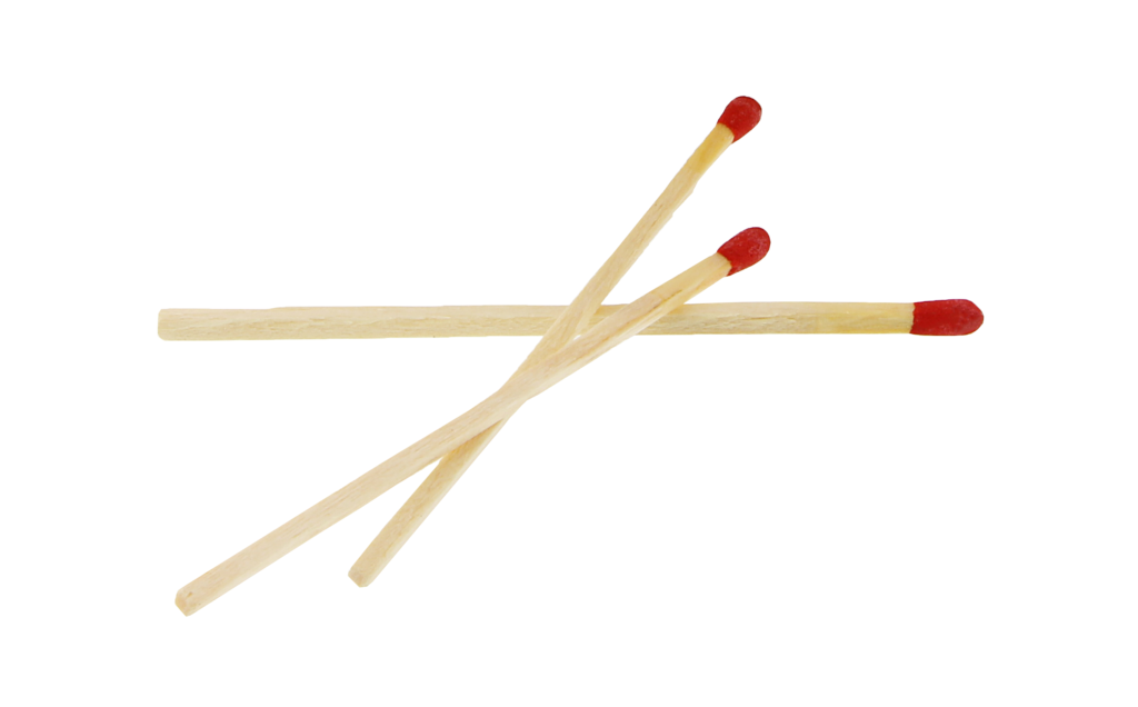 Loose long matches_white background_with white border | BEEING